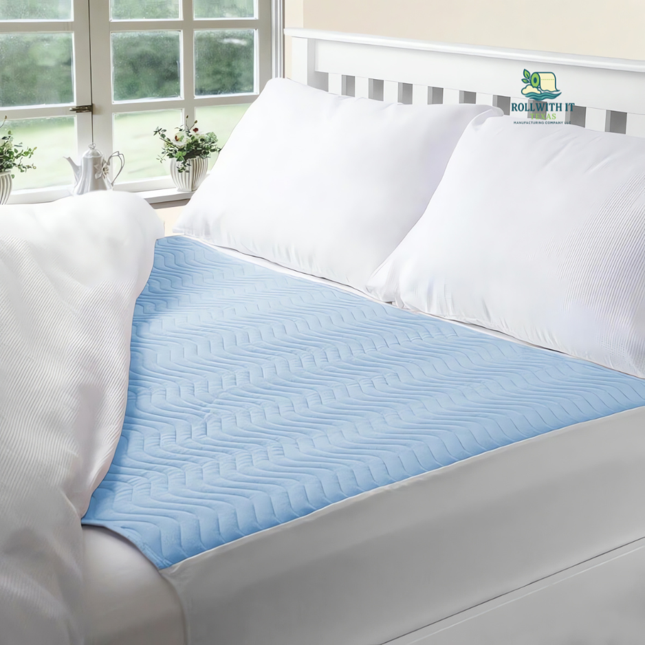 Eco Blue Washable Incontinence Bed Pad – rollwithit
